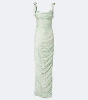 MARMAR HALIM Pleated Gown With Ties