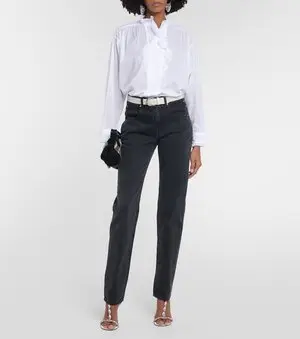 MARANT ETOILE Ruffled Cotton Blouse