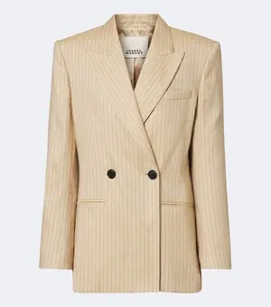 Isabel Marant Étoile Ranya Pinstripe Wool-blend Blazer - Beige