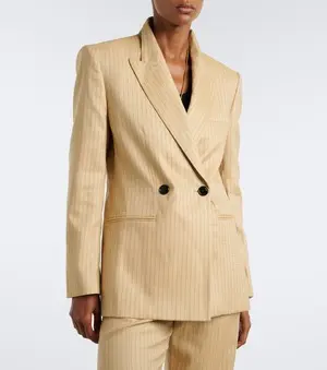 Isabel Marant Étoile Ranya Pinstripe Wool-blend Blazer - Beige