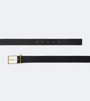 TOM FORD Leather Belt With Gold-tone Hardware