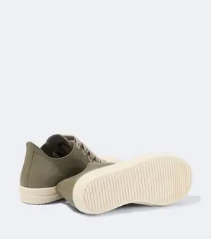 Rick Owens Jumbolace Leather Low-top Sneakers - Green