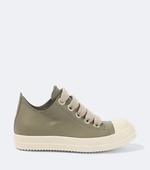 Rick Owens Jumbolace Leather Low-top Sneakers - Green