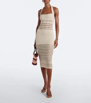Retrofete Jaycee Crochet Cotton-blend Midi Dress