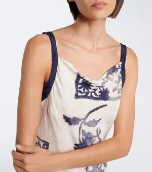 SIR. Phillipa Floral Slip Dress - White