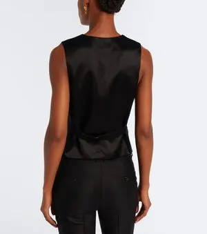 Saint Laurent Cashmere And Silk Vest