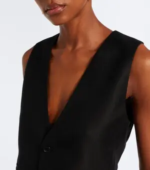 Saint Laurent Cashmere And Silk Vest