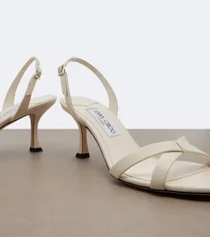 JIMMY CHOO Elsy Leather Slingback Sandals