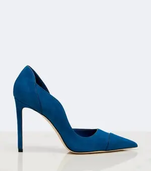 JIMMY CHOO Brigitte Suede Pointed Toe Pumps