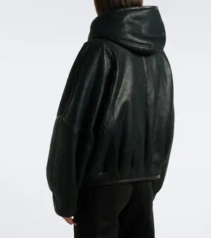 Isabel Marant Étoile Amiel Hooded Leather Jacket - Black