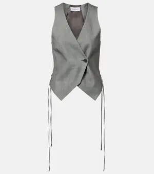 Alexander McQueen Asymmetrical Wool Vest