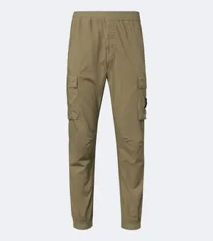 Stone Island Compass Cotton-blend Cargo Pants - Green