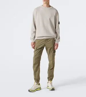 Stone Island Compass Cotton-blend Cargo Pants - Green