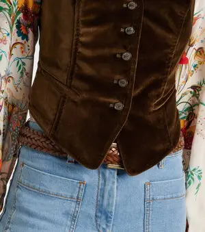 Etro Cotton Velvet Vest
