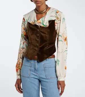 Etro Cotton Velvet Vest