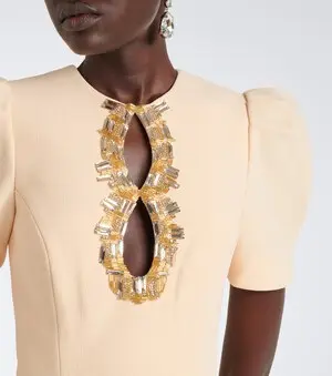 Rebecca Vallance Alexandrite Embellished Midi Dress - Yellow