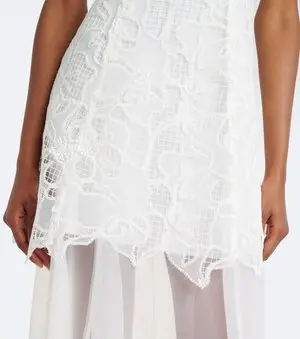 Simkhai Renis Organza Bustier Gown In Ivory - White