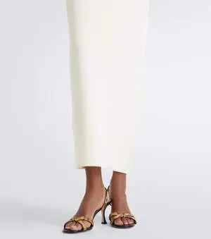 SIR. Saba Embellished Knitted Maxi Dress - White