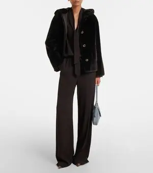 Agnona Tie-neck Blouse In Viscose Silk Blend