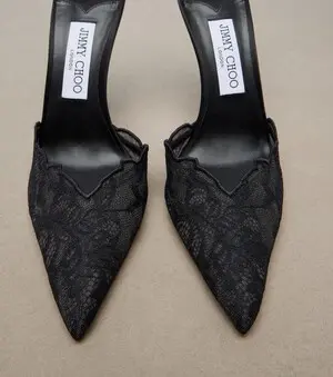 JIMMY CHOO Saeda Embellished Lace Pumps