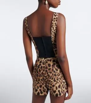 Dolce & Gabbana Leopard-print Bustier Top