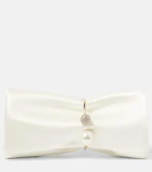 JIMMY CHOO Xandra Small Embellished Clutch - Brown