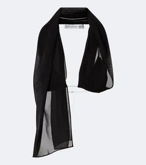 Christopher Esber Silk Scarf Bra Top - Black