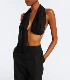 Christopher Esber Silk Scarf Bra Top
