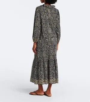 Ulla Johnson Olina Printed Tiered Midi Skirt - Multicoloured
