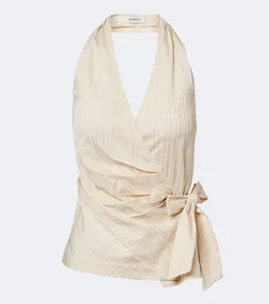 Simkhai Bria Striped Halterneck Top