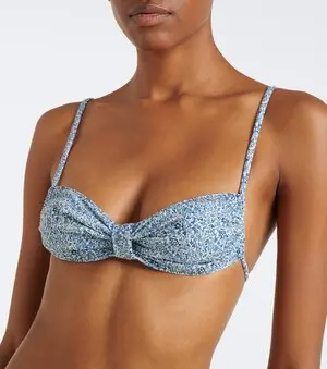 MONTCE Devin Bikini Top Floral Print - Blue