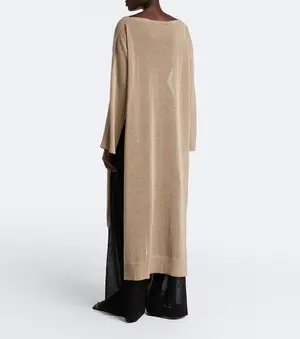 Alaïa Semi-sheer Linen And Silk Kaftan