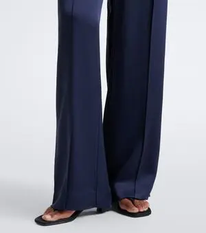 Simkhai Kyra High-rise Satin Wide-leg Pants