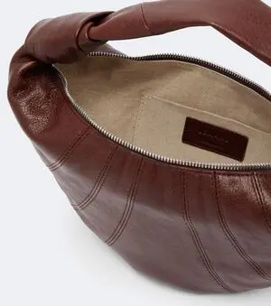 LEMAIRE Croissant Small Leather Shoulder Bag - Brown