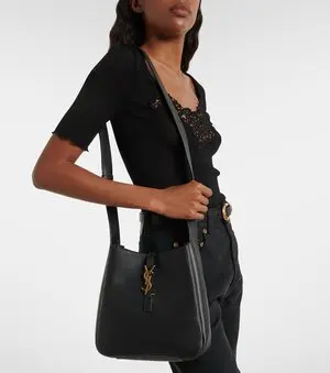 Saint Laurent Le 5 A 7 Leather Crossbody Bag - Black