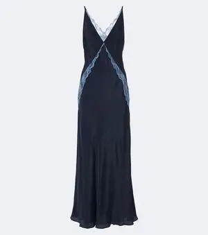 SIR. Elsie Lace-trimmed Gown - Blue
