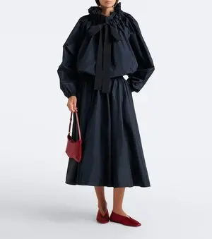 PATOU Shirred Midi Skirt