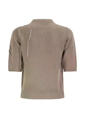 Fabiana Filippi Rhinestone Embellished Embroidered Sweater