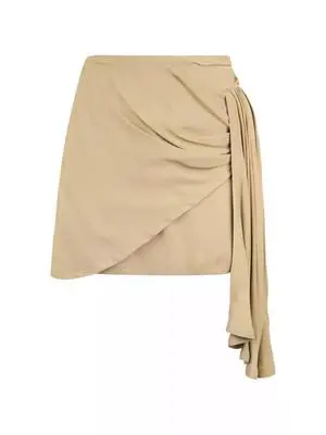 Alberta Ferretti Draped Wrap Mini Skirt