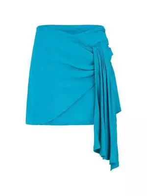 Alberta Ferretti Asymmetric Draped Mini Skirt