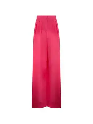 Alberta Ferretti High-waisted Silk Palazzo Pants