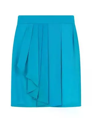 Alberta Ferretti Asymmetrical Pleated Mini Skirt