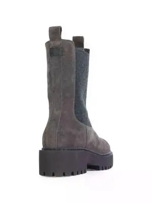 Brunello Cucinelli Suede Panelled Ankle Boots