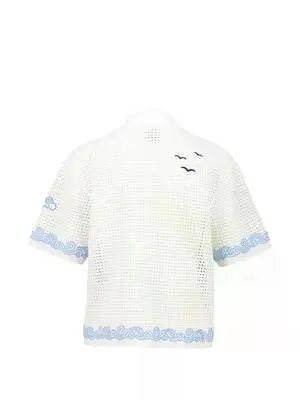 Casablanca Oasis Crochet-knit Shirt
