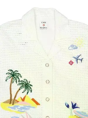 Casablanca Oasis Crochet-knit Shirt