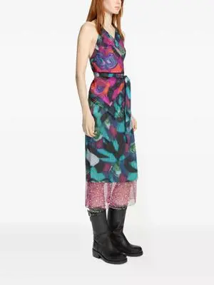 Dries Van Noten Moiré Halterneck Top
