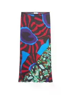 Dries Van Noten Printed Midi Skirt