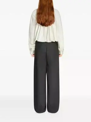 Dries Van Noten Belted Pleated Wool Twill Trousers