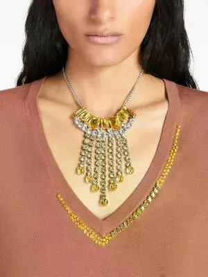Dries Van Noten Embellished Statement Necklace - Silver