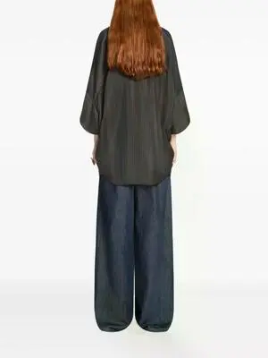 Dries Van Noten Striped Cupro Cocoon Shirt